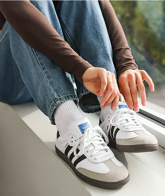 First Copy Adidas Samba White Black For Women's